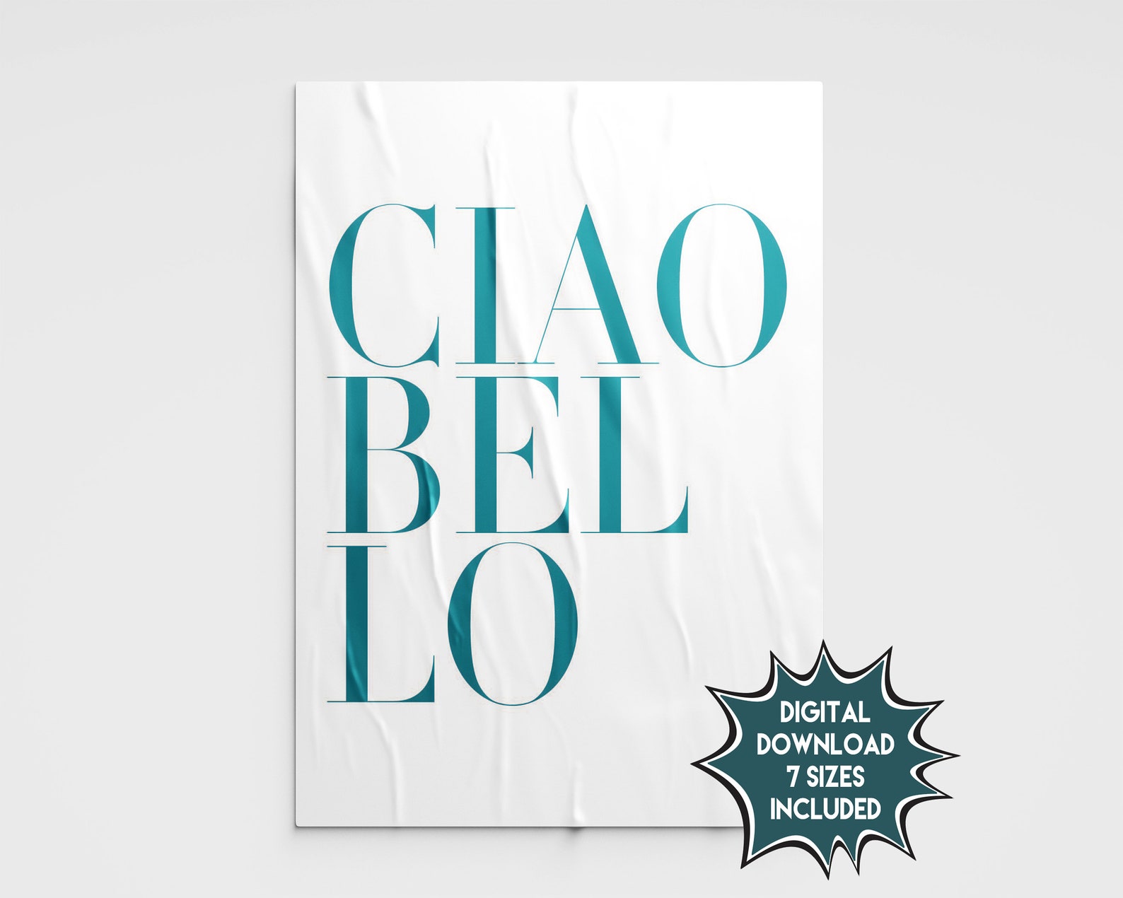 Impresión digital Ciao Bello, impresión de arte Ciao Bello, impresión ...