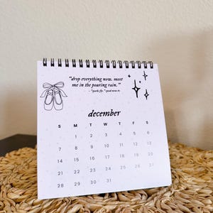 2025 Square Desk Flip Calendar With All Eras | 12 Month Desk Flip ...