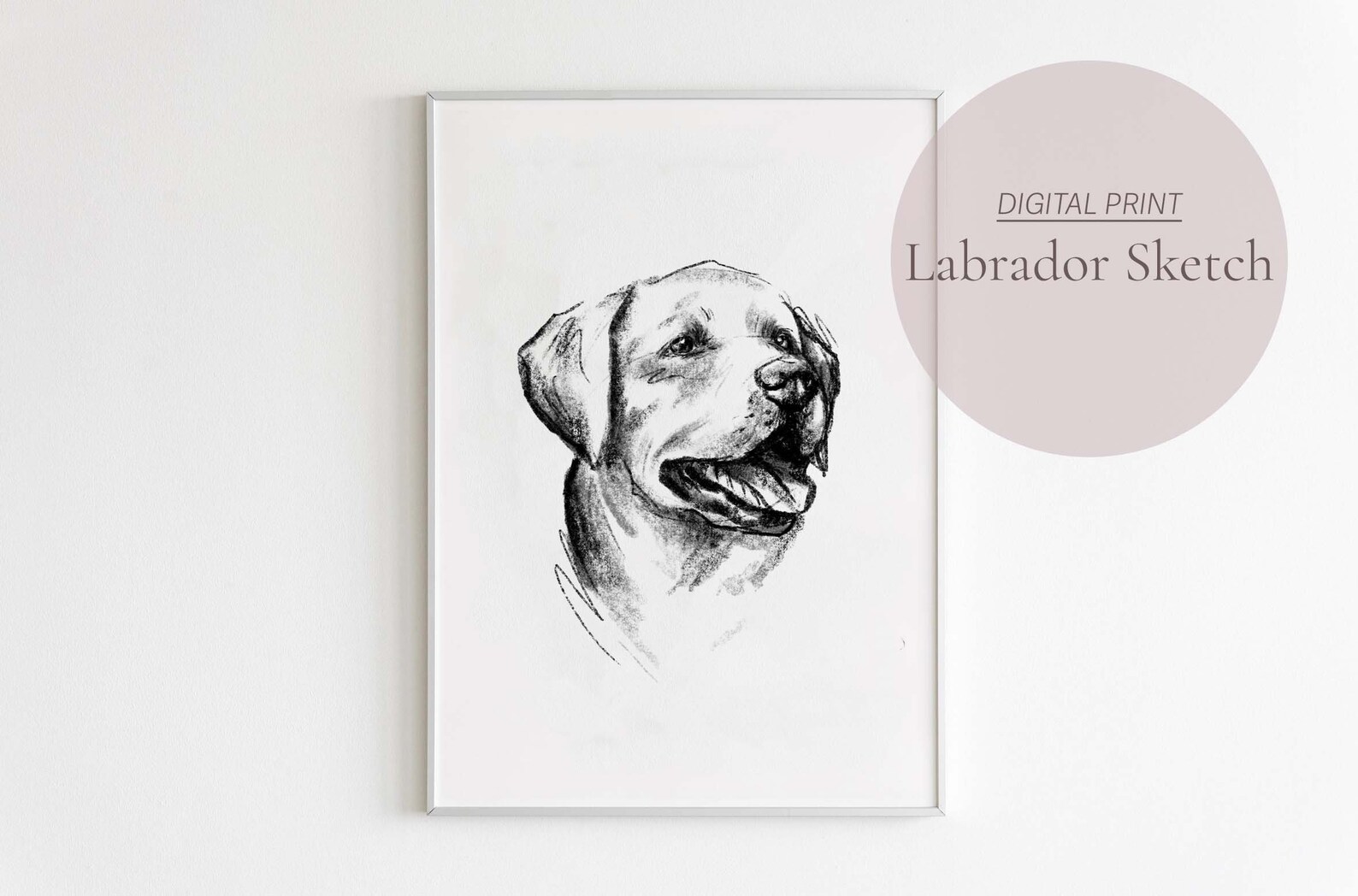 Labrador Print | Pencil Sketch | Digital Labrador Art | Labrador Poster ...