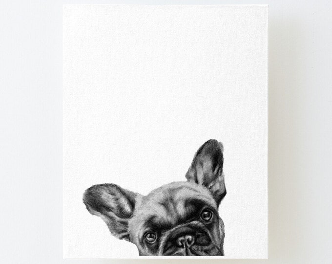 French Bulldog Print Graphite Pencil Digital Frenchie Art Frenchie ...