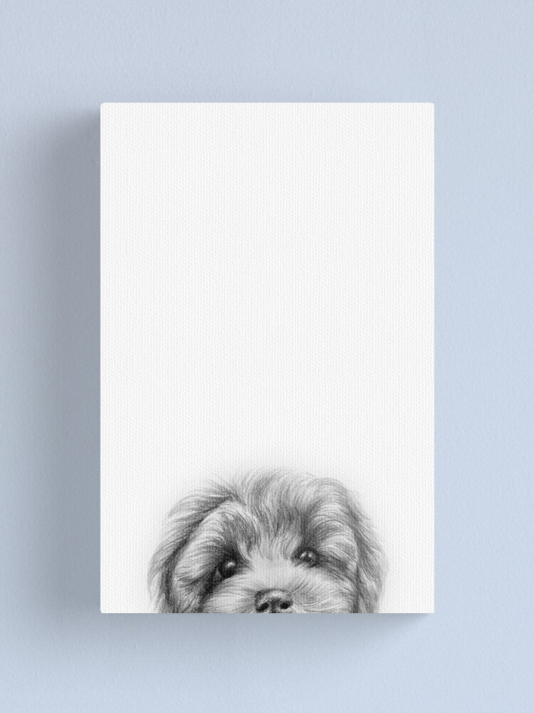 Cavapoo Print Graphite Pencil Digital Cavoodle Art - Etsy