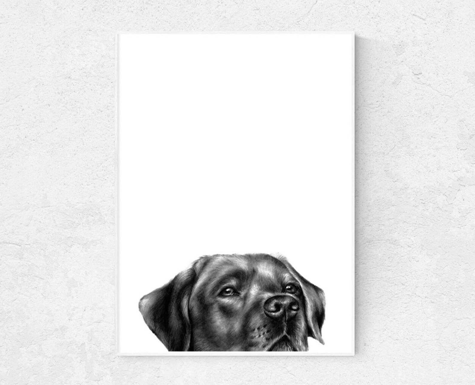 Labrador Print Graphite Pencil Digital Labrador Art | Etsy