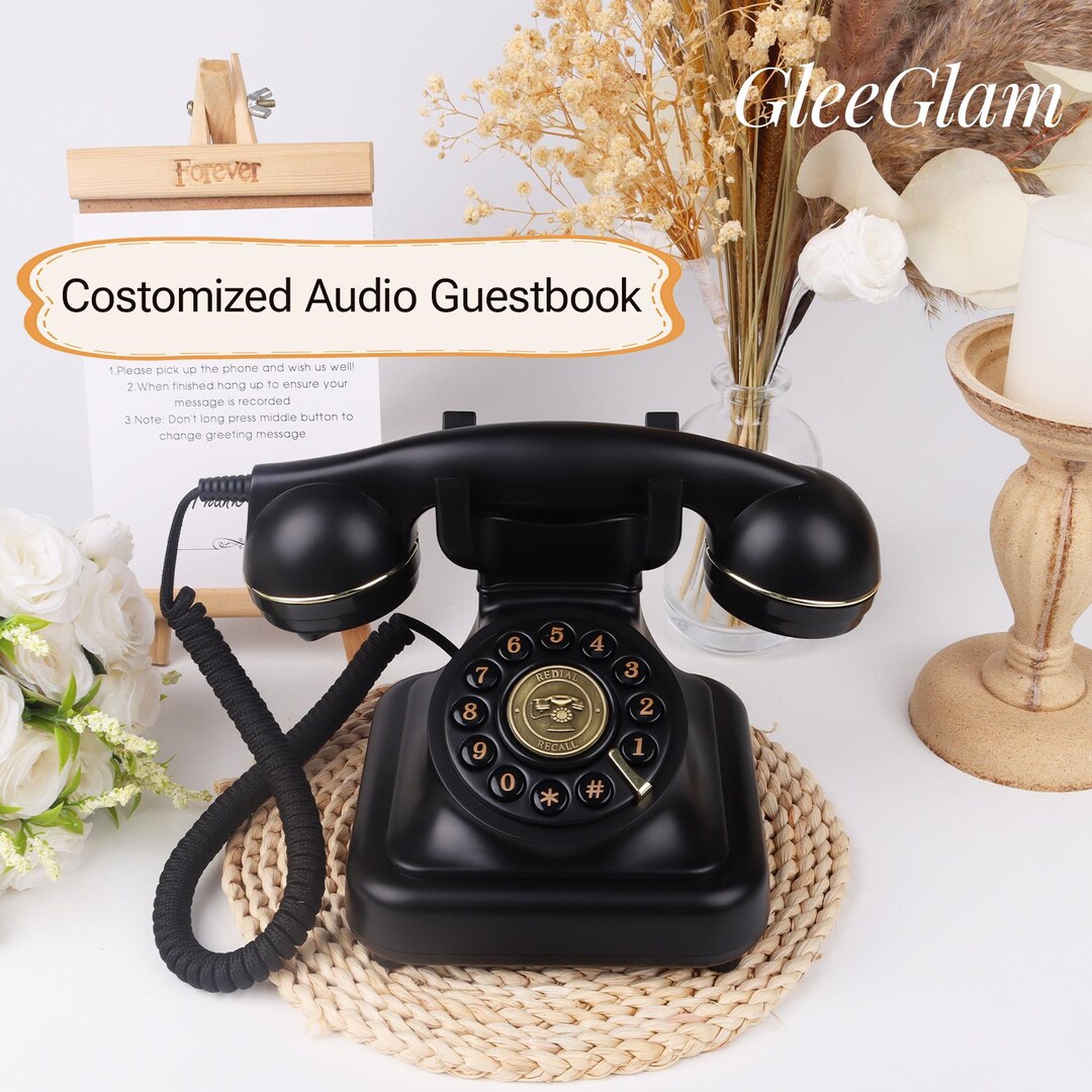 Vintage Audio Guestbook Phone: Retro Wedding, Birthday, Guaduation ...
