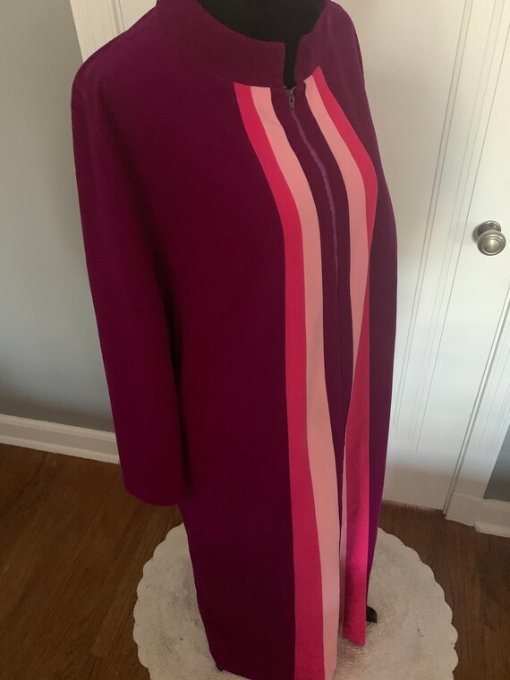 1970s Purple and Pink Color Block Robe - Gem