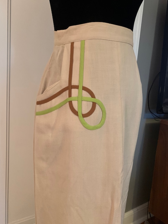 vintage tan pencil - Gem