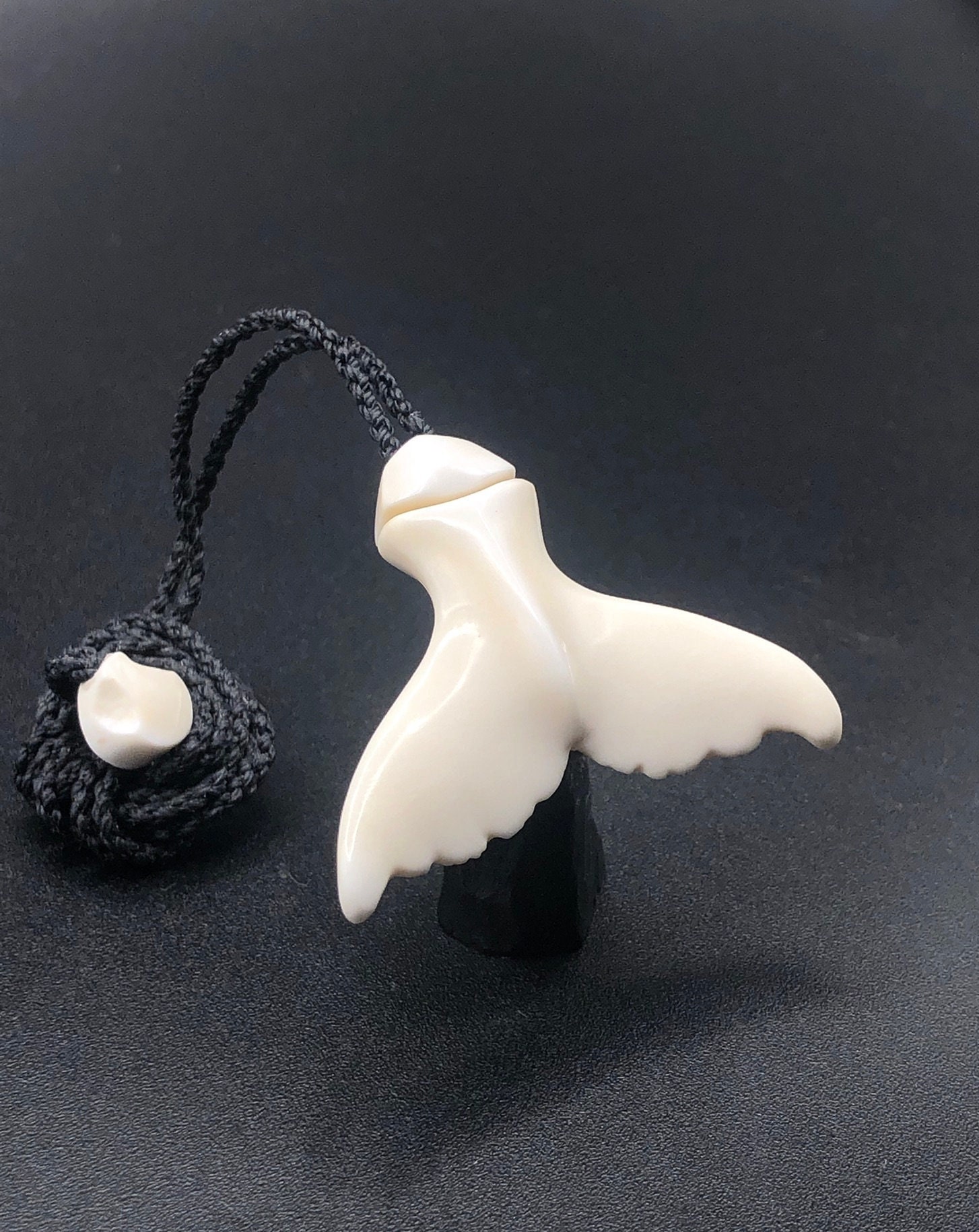 Humpback Whale Bone Fish Hook Pendant