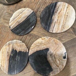 Petrified Wood Coasters set of 4 - Etsy