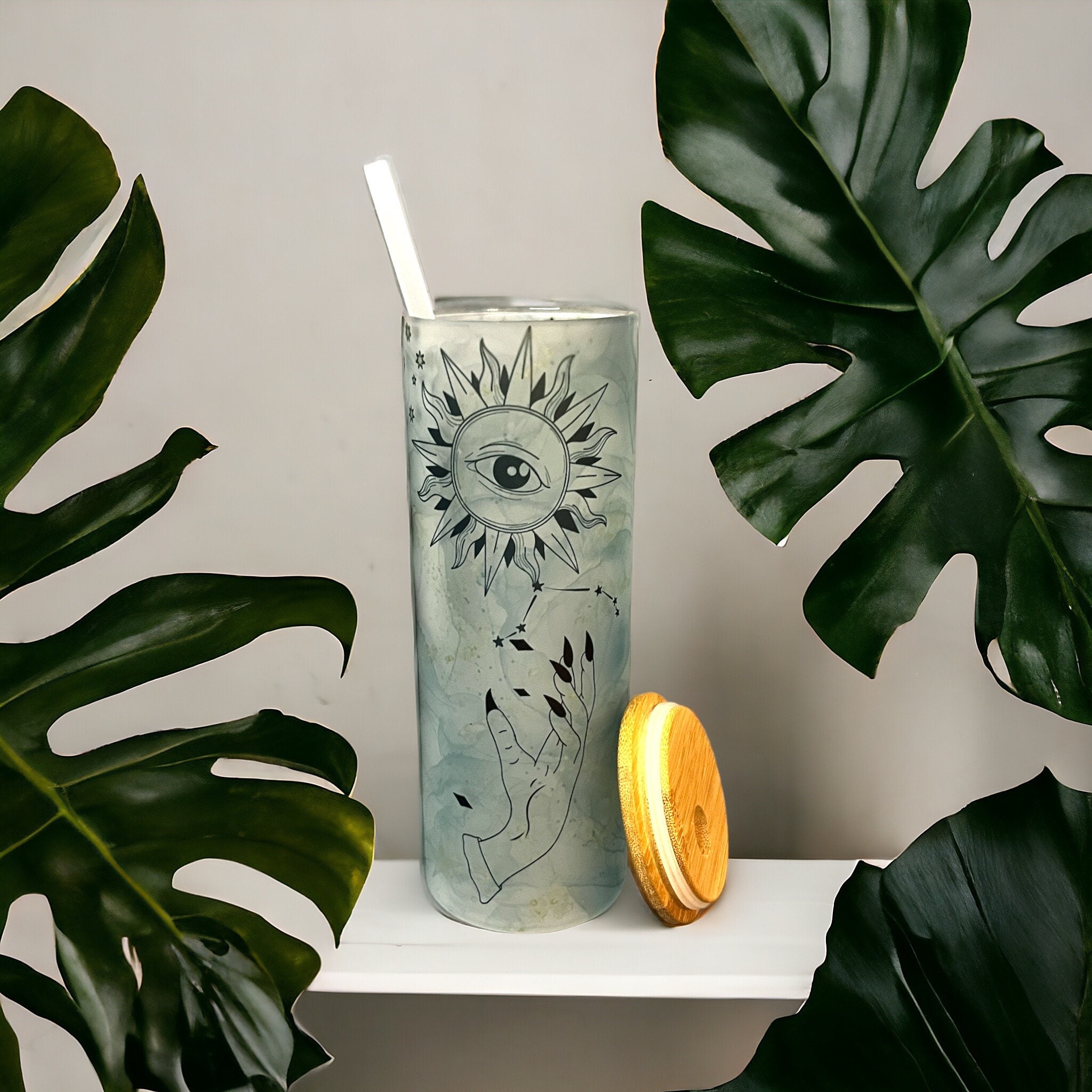 Moon Phase Glass Tumbler, Astrology Tumbler, Moon Gifts, Witchy Tumbler ...