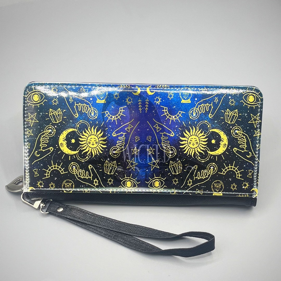 Mysteric Magic Zipper Wallet, Witch Purse, Pagan Wallet, Wiccan Purse ...