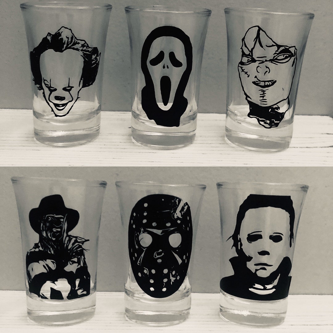 Horror Movie Shot Glasses, Alcohol Gifts, Horror Gifts, Horror Movie ...