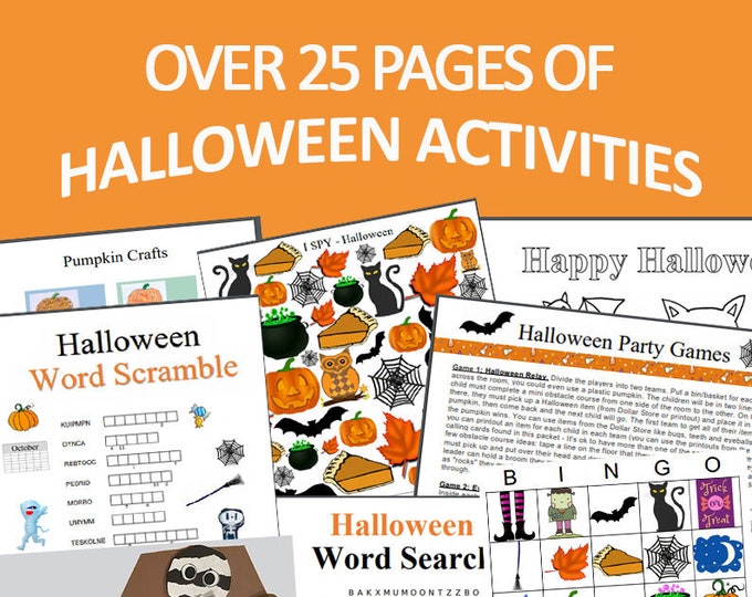 Halloween Party Pack Halloween Games Halloween Printables - Etsy
