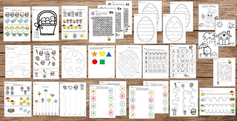Easter and Spring Preschool Worksheets Printable - Spring Preschool ...