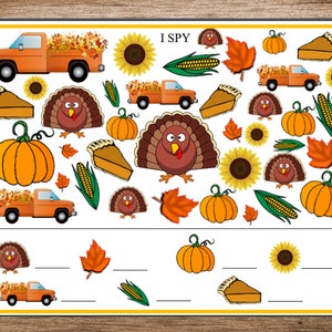 Thanksgiving Printable Placemats: Word Search, Word Scramble, I Spy ...