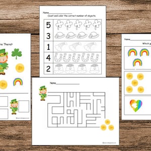 St. Patrick's Day Preschool Worksheets Printable - St. Patrick's ...