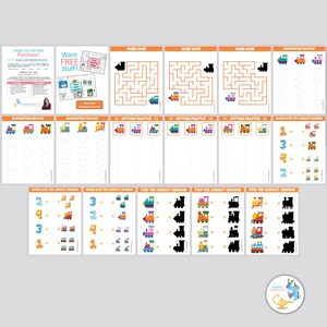 Printable Train Worksheets for Preschoolers, Kindergarteners and ...