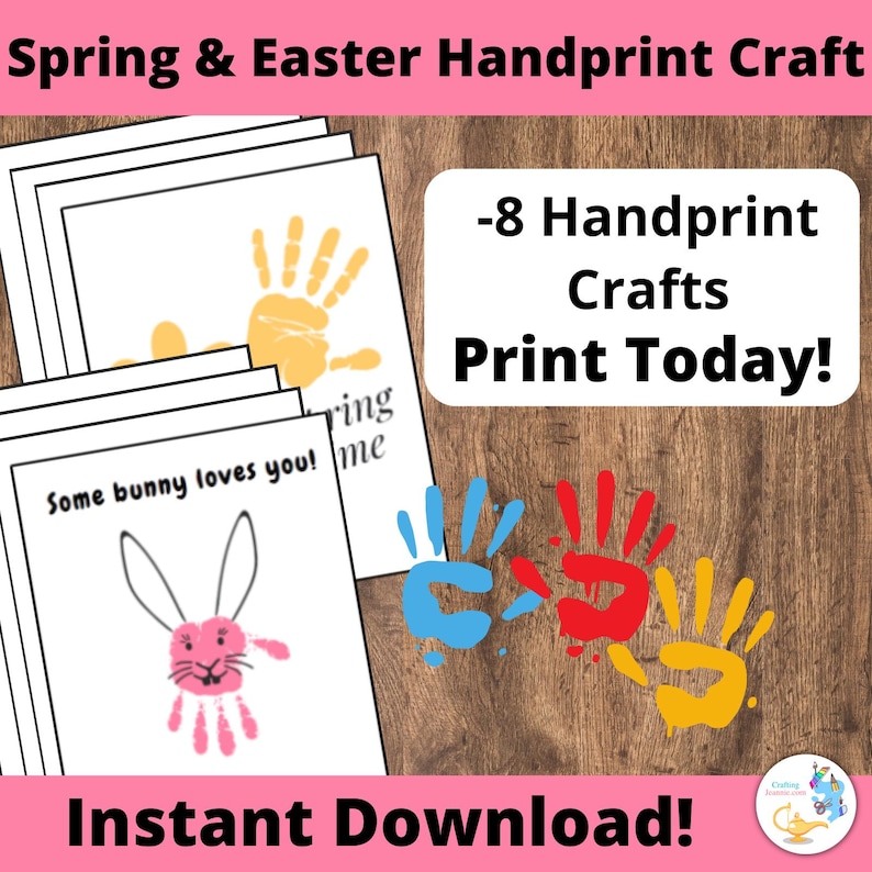 Printable Easter + Spring Handprint Crafts for Preschoolers ...