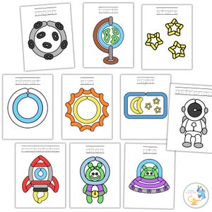 Space Playdough Mats for Preschoolers, Outer Space Activity for ...