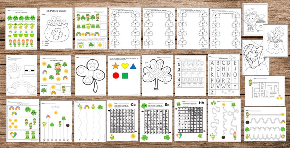 St. Patrick's Day Preschool Worksheets Printable - St. Patrick's ...