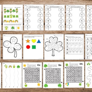 St. Patrick's Day Preschool Worksheets Printable - St. Patrick's ...
