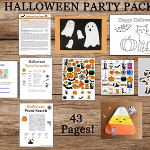 Halloween Party Pack, Halloween Games, Halloween Printables, Coloring ...