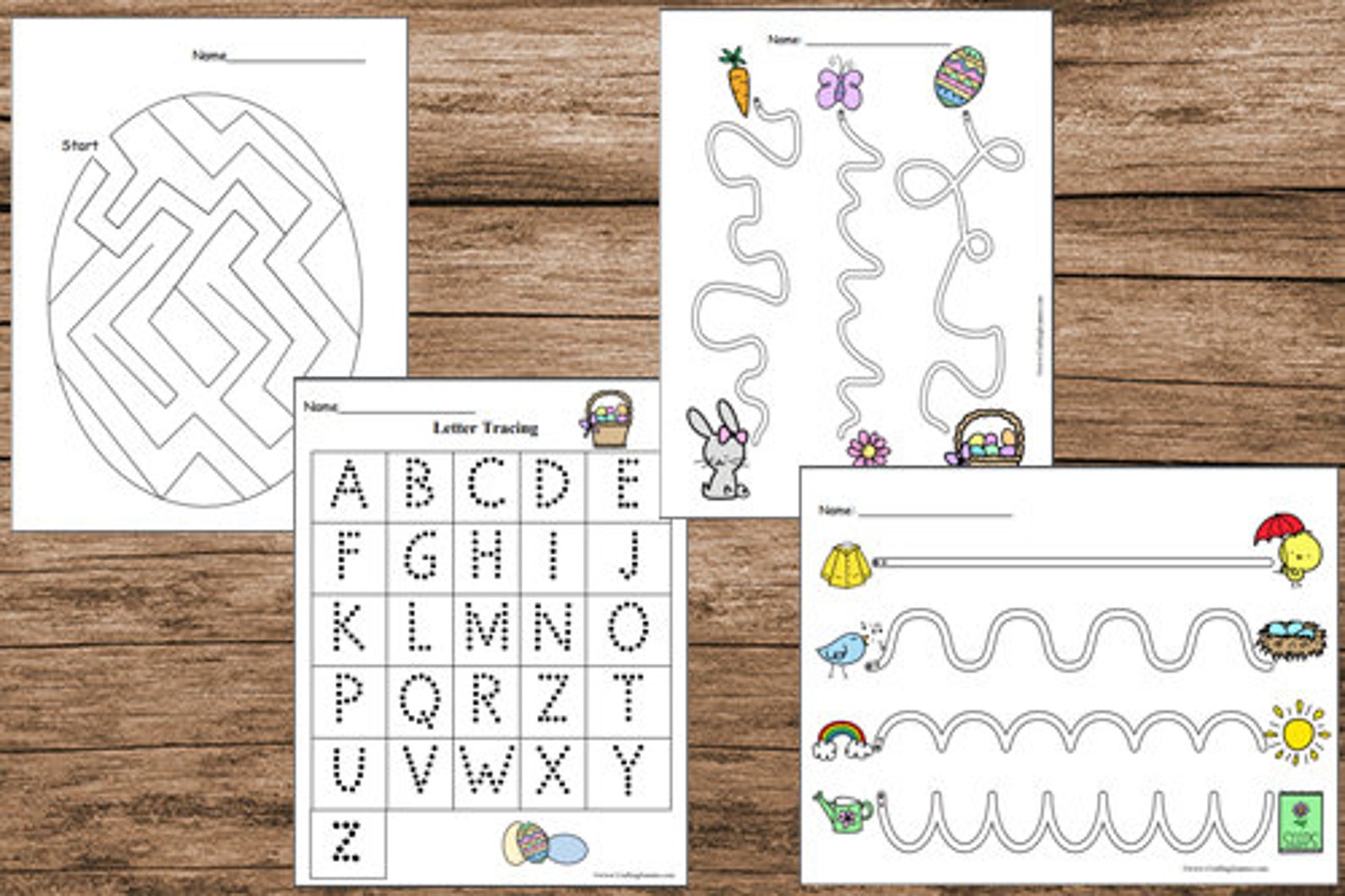 Easter and Spring Preschool Worksheets Printable - Spring Preschool ...