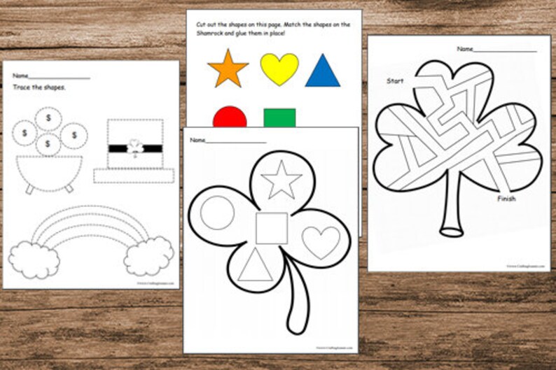 St. Patrick's Day Preschool Worksheets Printable - St. Patrick's ...