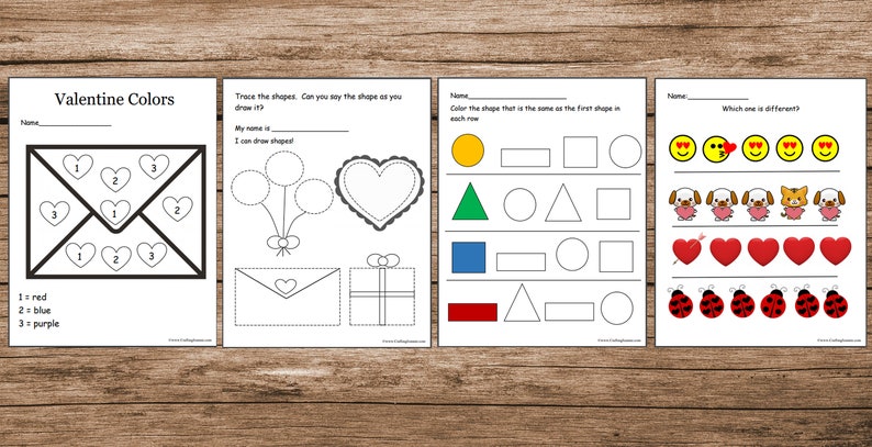 Valentine's Day Preschool Worksheets Printable - Valentine's Preschool ...