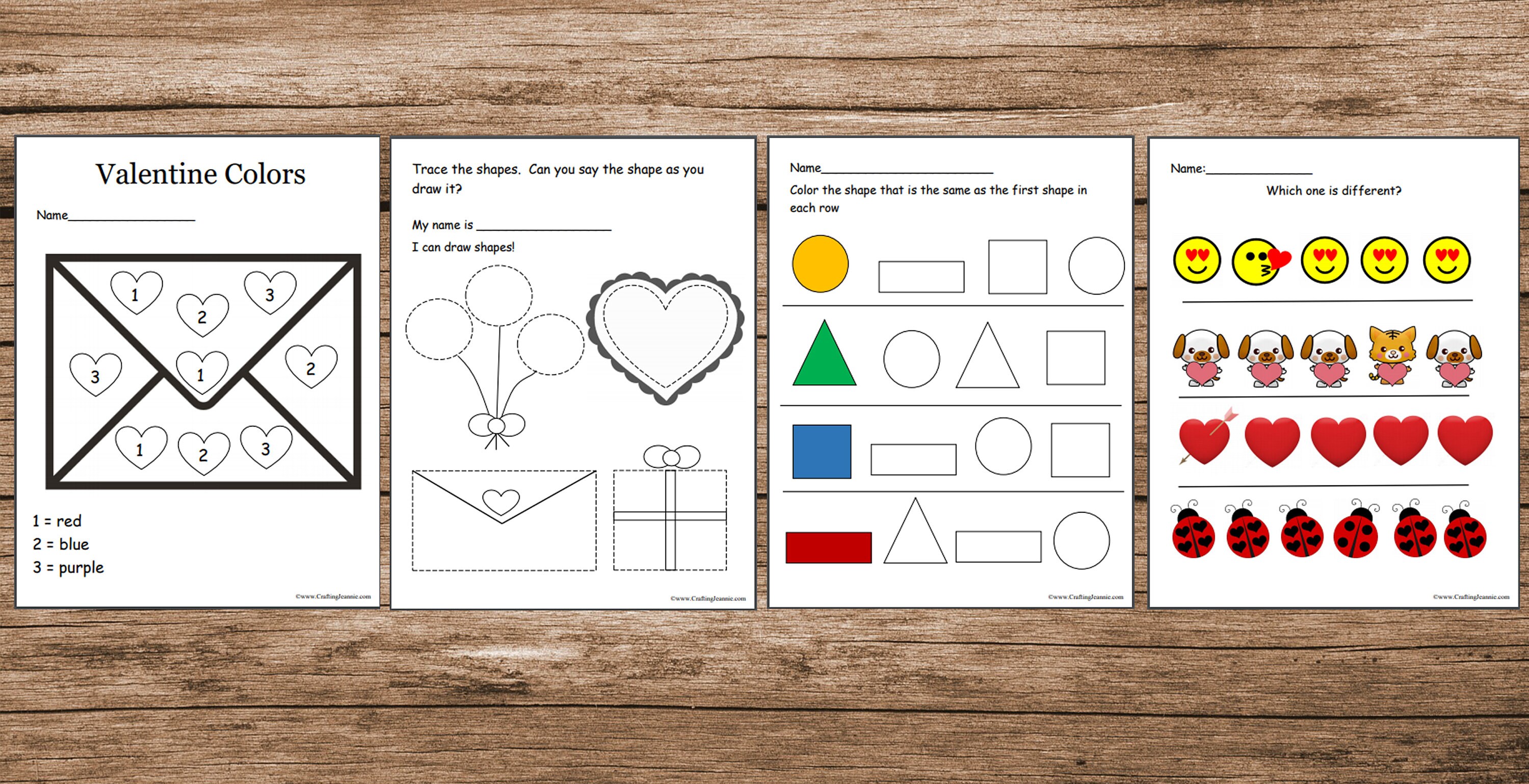 Valentine's Day Preschool Worksheets Printable - Valentine's Preschool ...