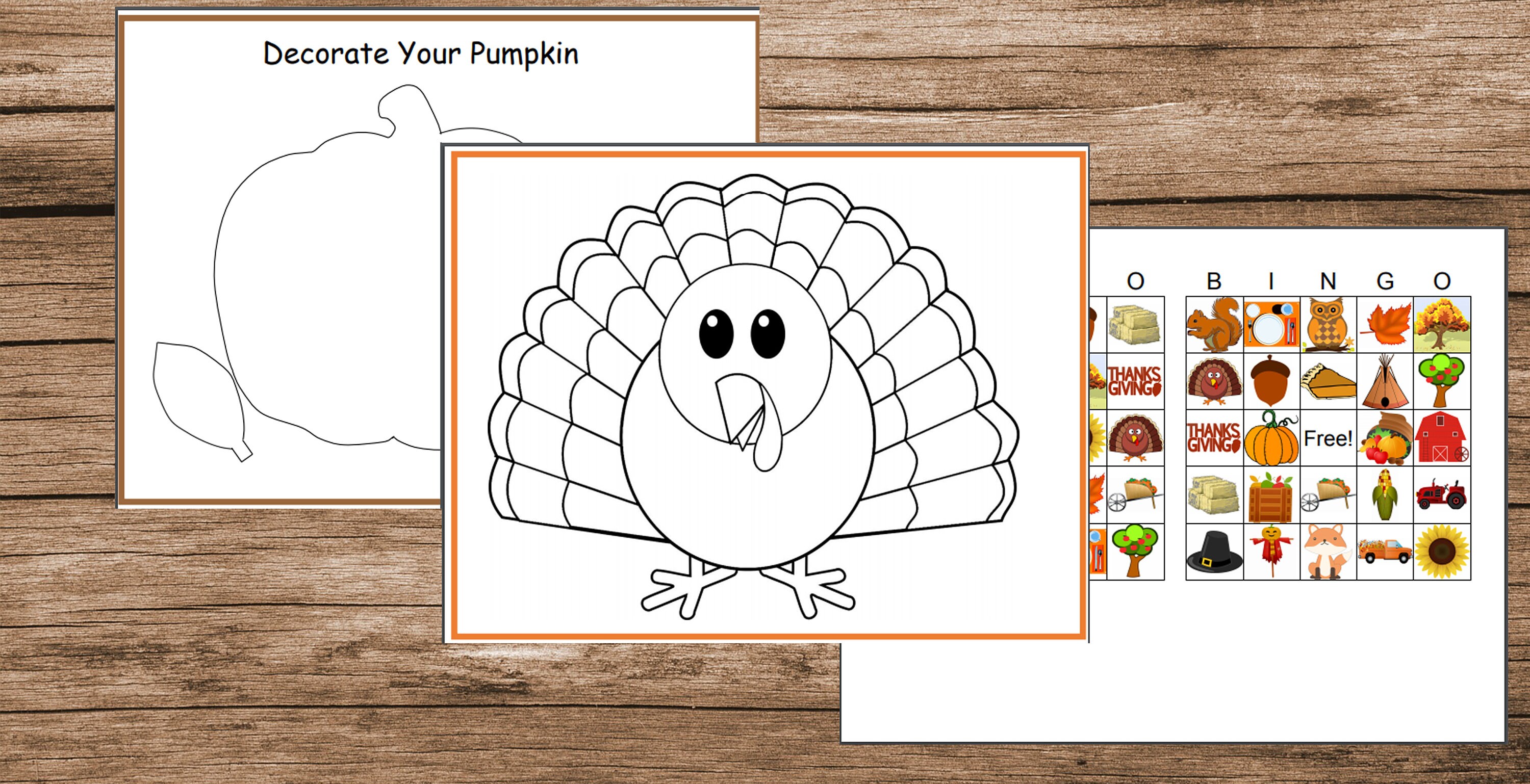 Thanksgiving Printable Placemats: Word Search, Word Scramble, I Spy ...