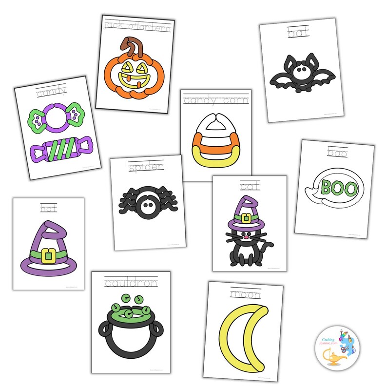 Halloween Playdough Mats for Preschoolers, Spooky Activities for ...