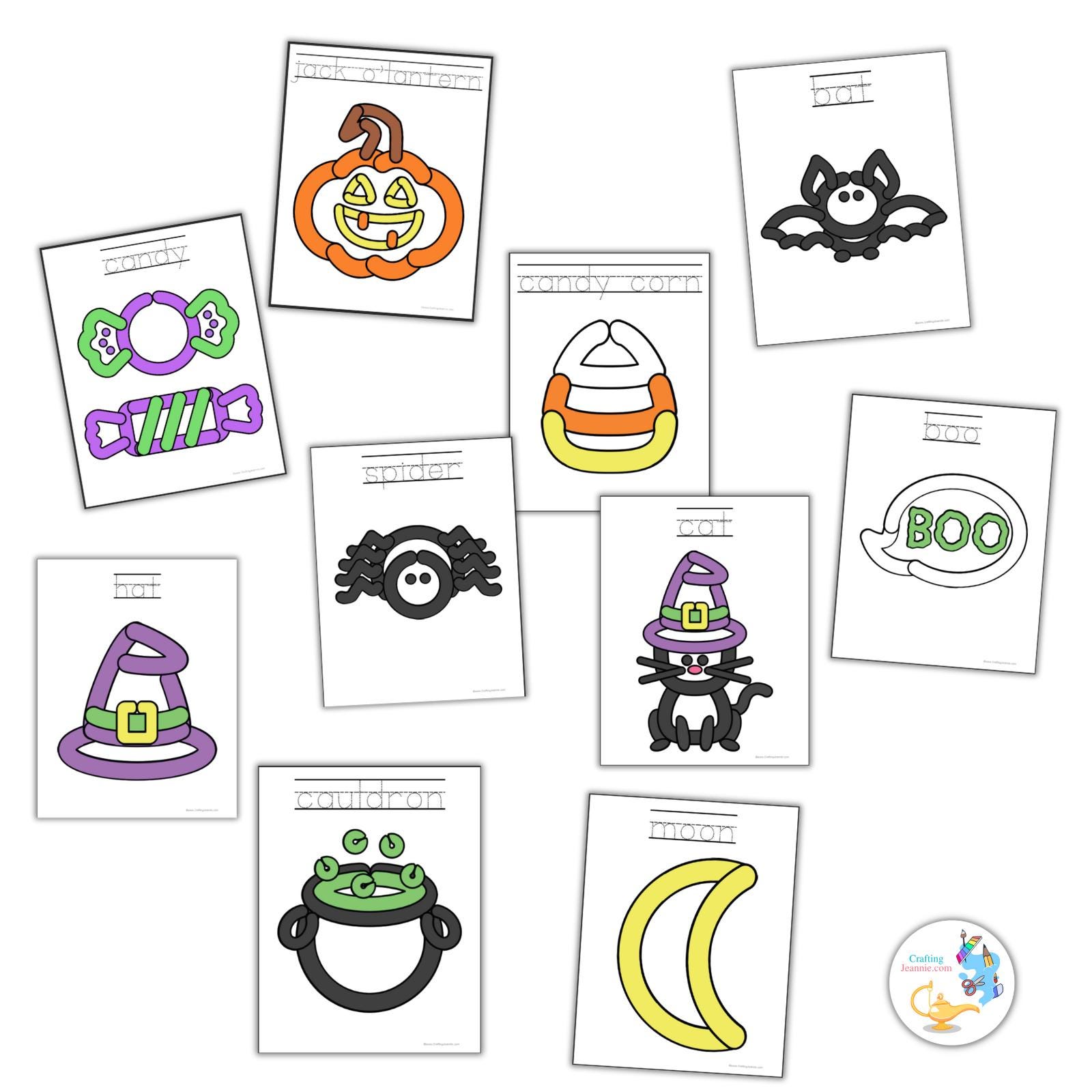 Halloween Playdough Mats for Preschoolers, Spooky Activities for ...