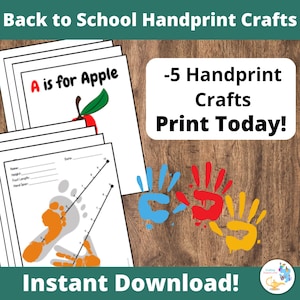 Printable Back to School Handprint Crafts for Preschoolers ...