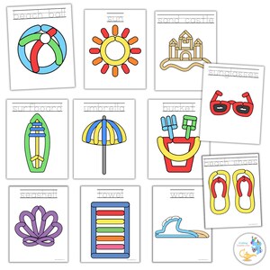 Beach Playdough Mats for Preschoolers, Summer Activity for ...