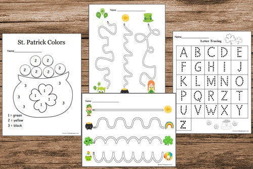 St. Patrick's Day Preschool Worksheets Printable - St. Patrick's ...