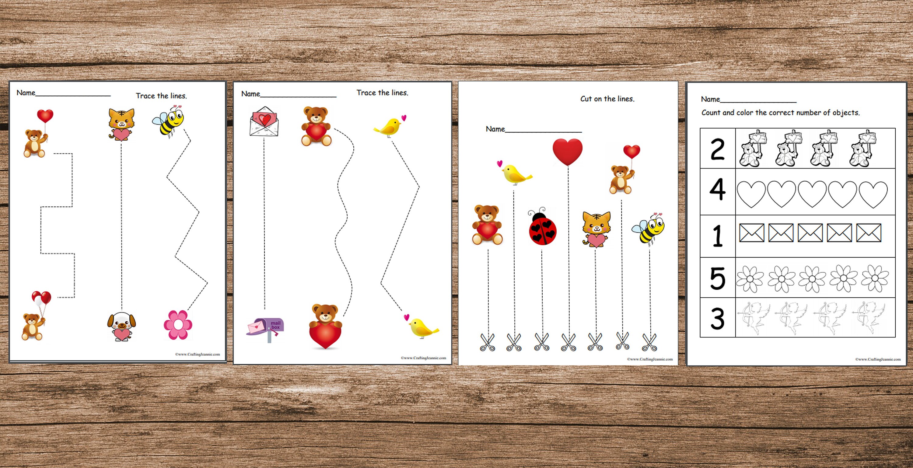 Valentine's Day Preschool Worksheets Printable - Valentine's Preschool ...
