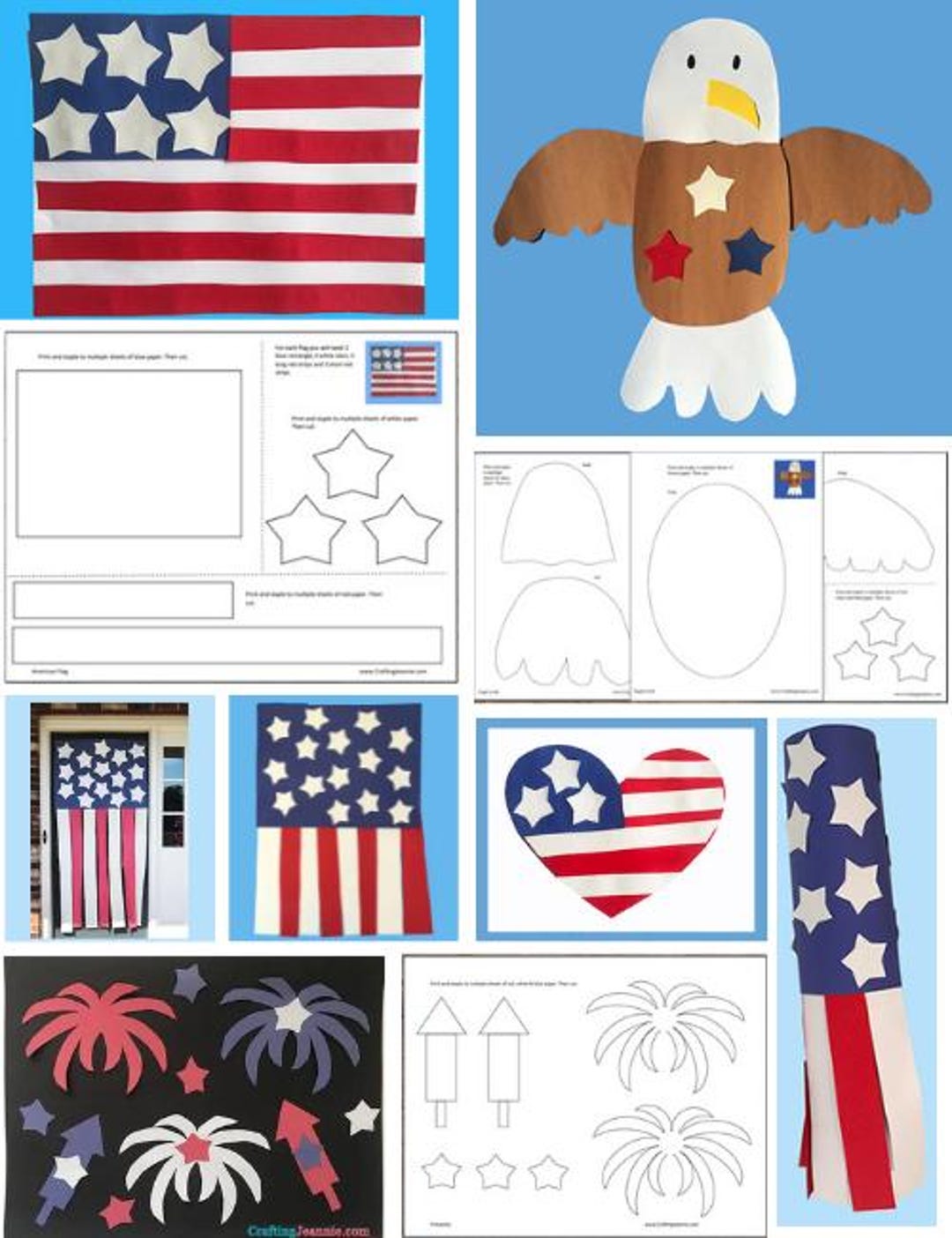 USA Craft Templates - Patriotic Crafts, Fourth of July Activities ...