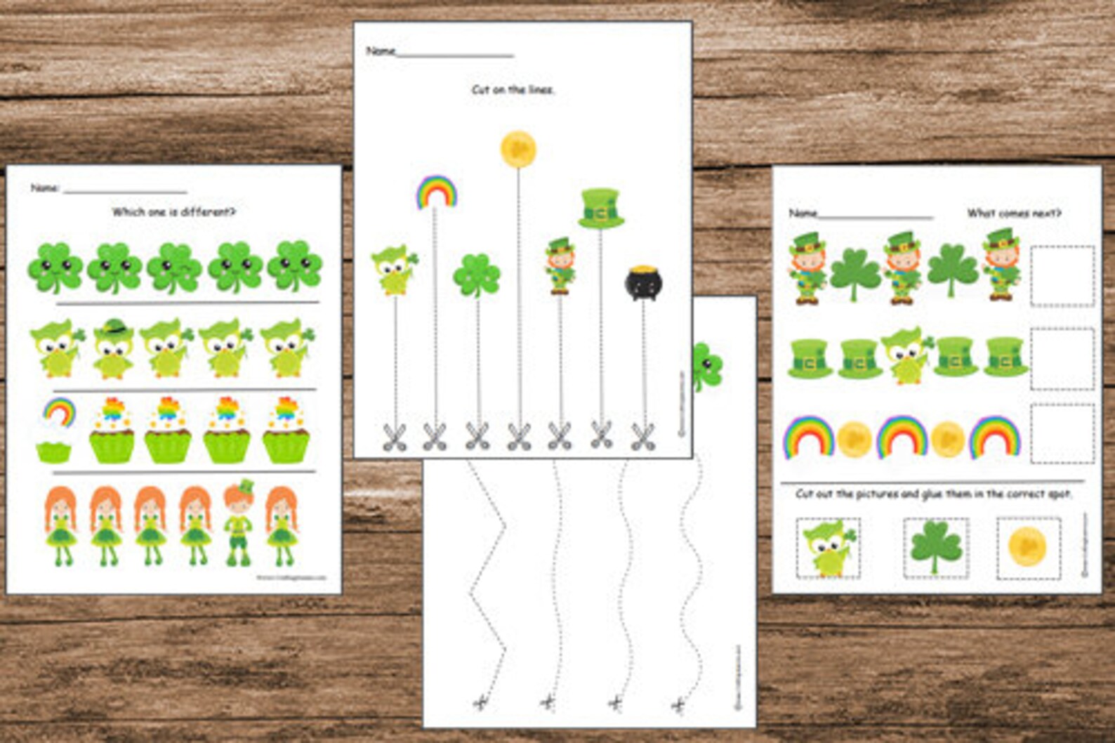 St. Patrick's Day Preschool Worksheets Printable - St. Patrick's ...