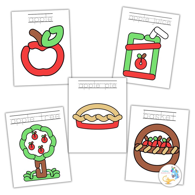 Apple Playdough Mats for Preschoolers, Apple Activity for ...