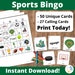 Sports Bingo Printable - 50 Unique Sports Bingo Cards DIY Printable ...