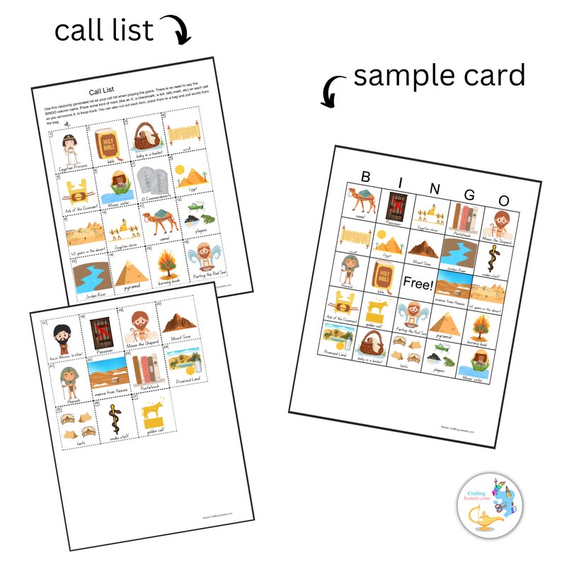 Moses BINGO Game L Sunday School Activities L CCD Games L Religious ...