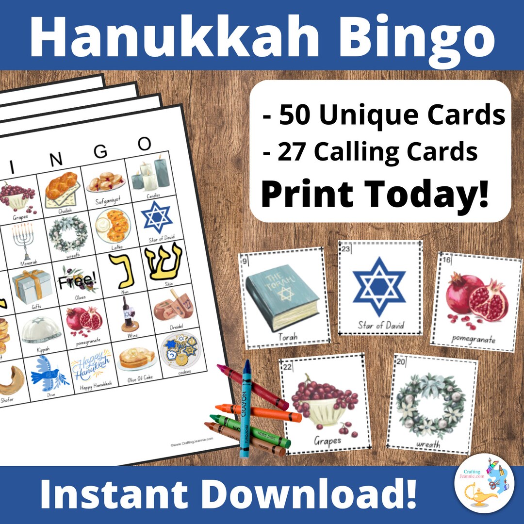 Hannukah BINGO Game L Hannukah Activities L Religious Games for ...