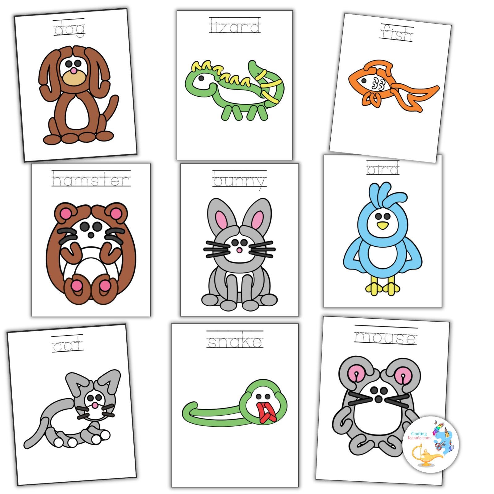 Pet Playdough Mats L Pet Activities for Kids of All Ages L Pet Birthday ...