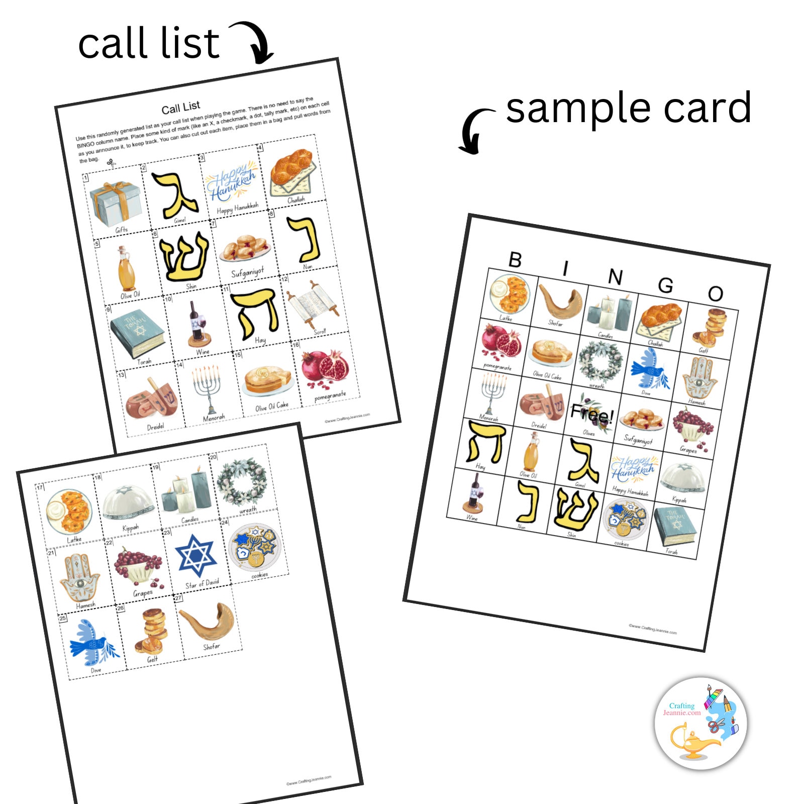 Hannukah BINGO Game L Hannukah Activities L Religious Games for ...