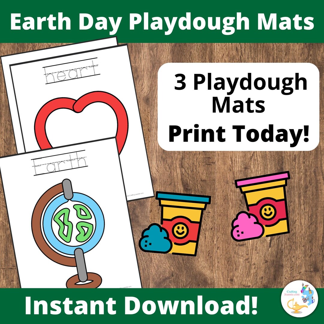 Earth Day Playdough Mats for Preschoolers, Earth Day Activities for ...