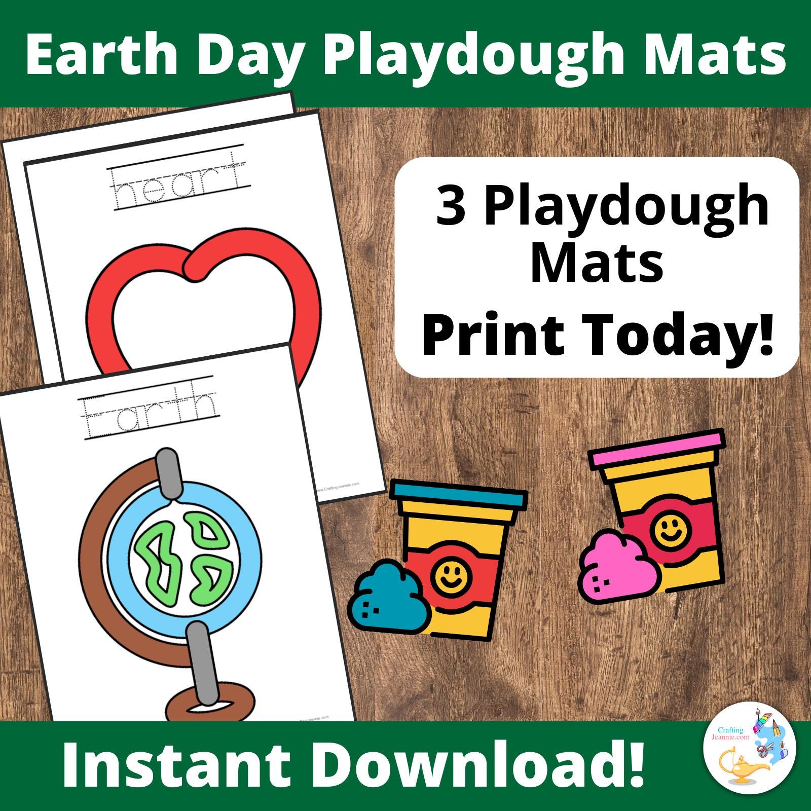 Earth Day Playdough Mats for Preschoolers, Earth Day Activities for ...