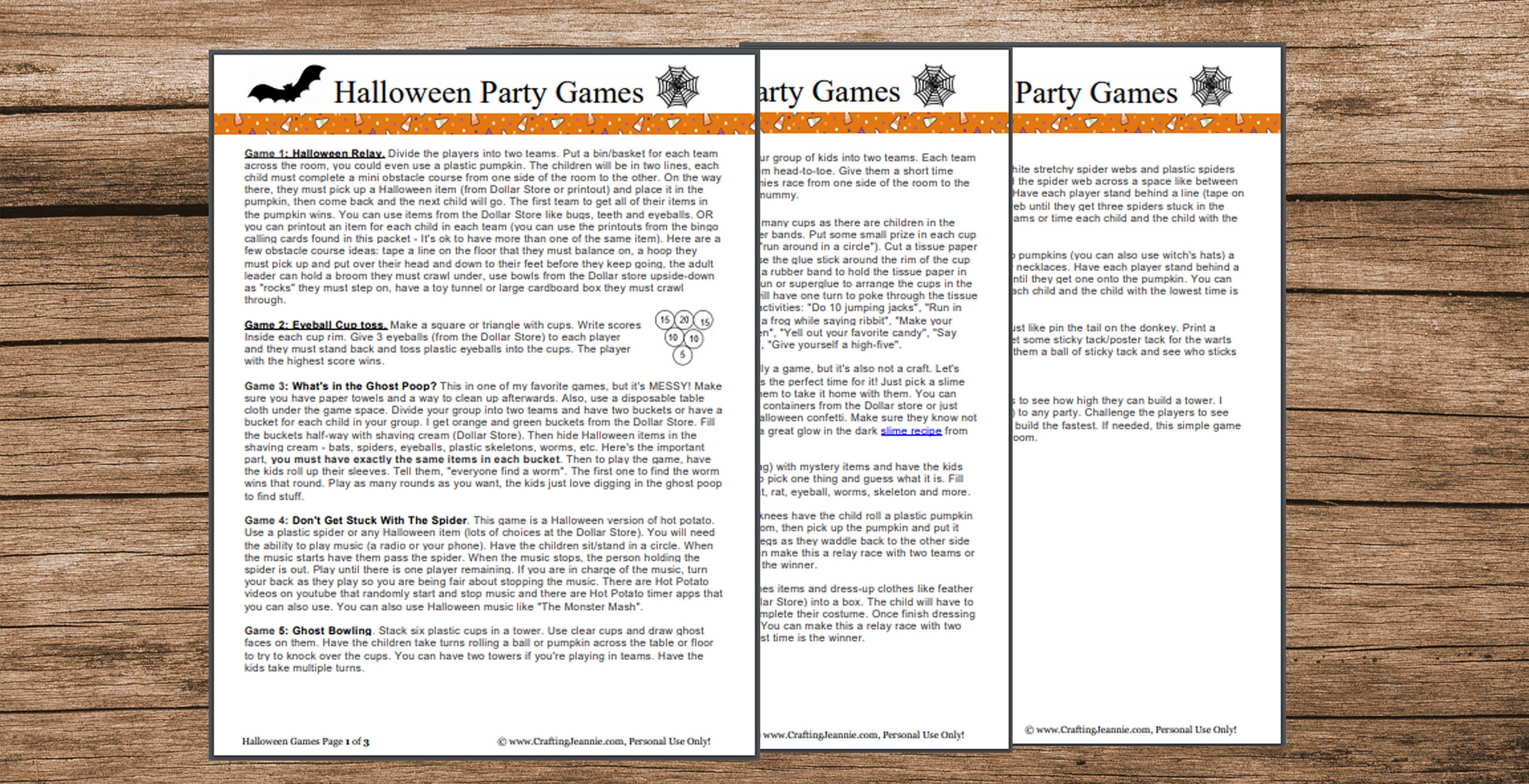 Halloween Party Pack, Halloween Games, Halloween Printables, Coloring ...