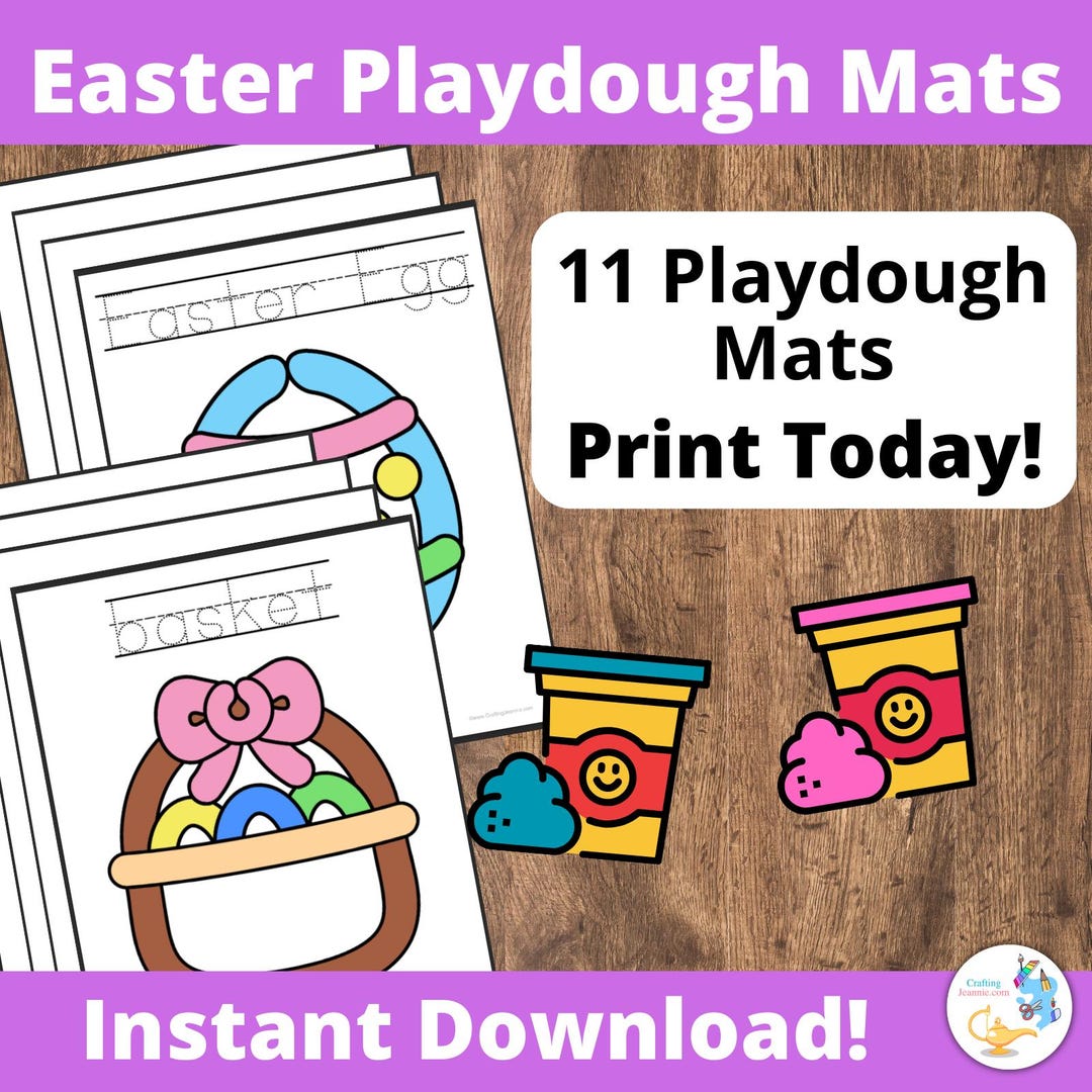Easter Playdough Mats for Preschoolers, Easter Activities for ...