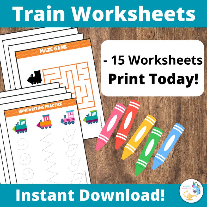 Printable Train Worksheets for Preschoolers, Kindergarteners and ...