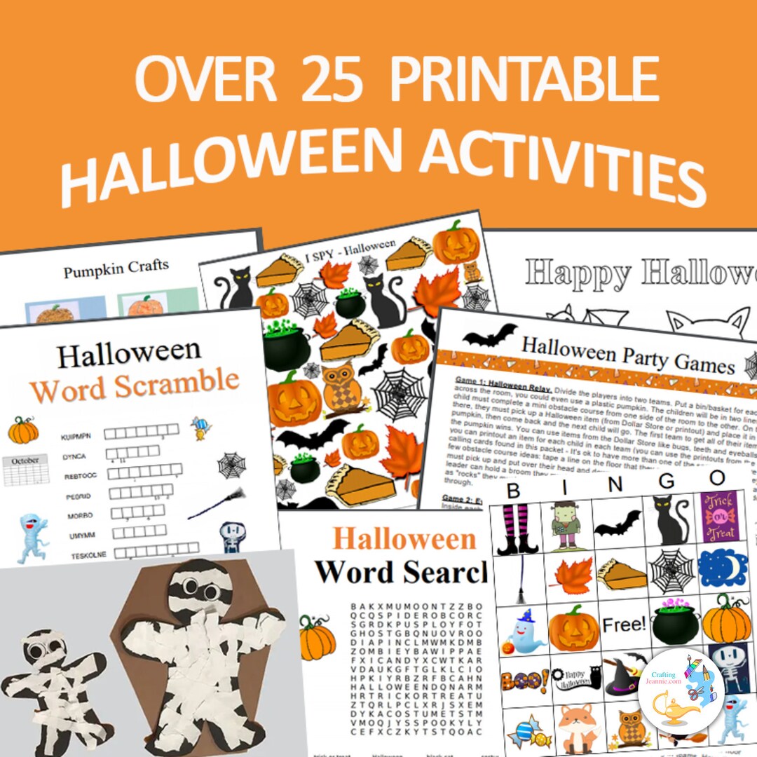 Halloween Party Pack, Halloween Games, Halloween Printables, Coloring ...