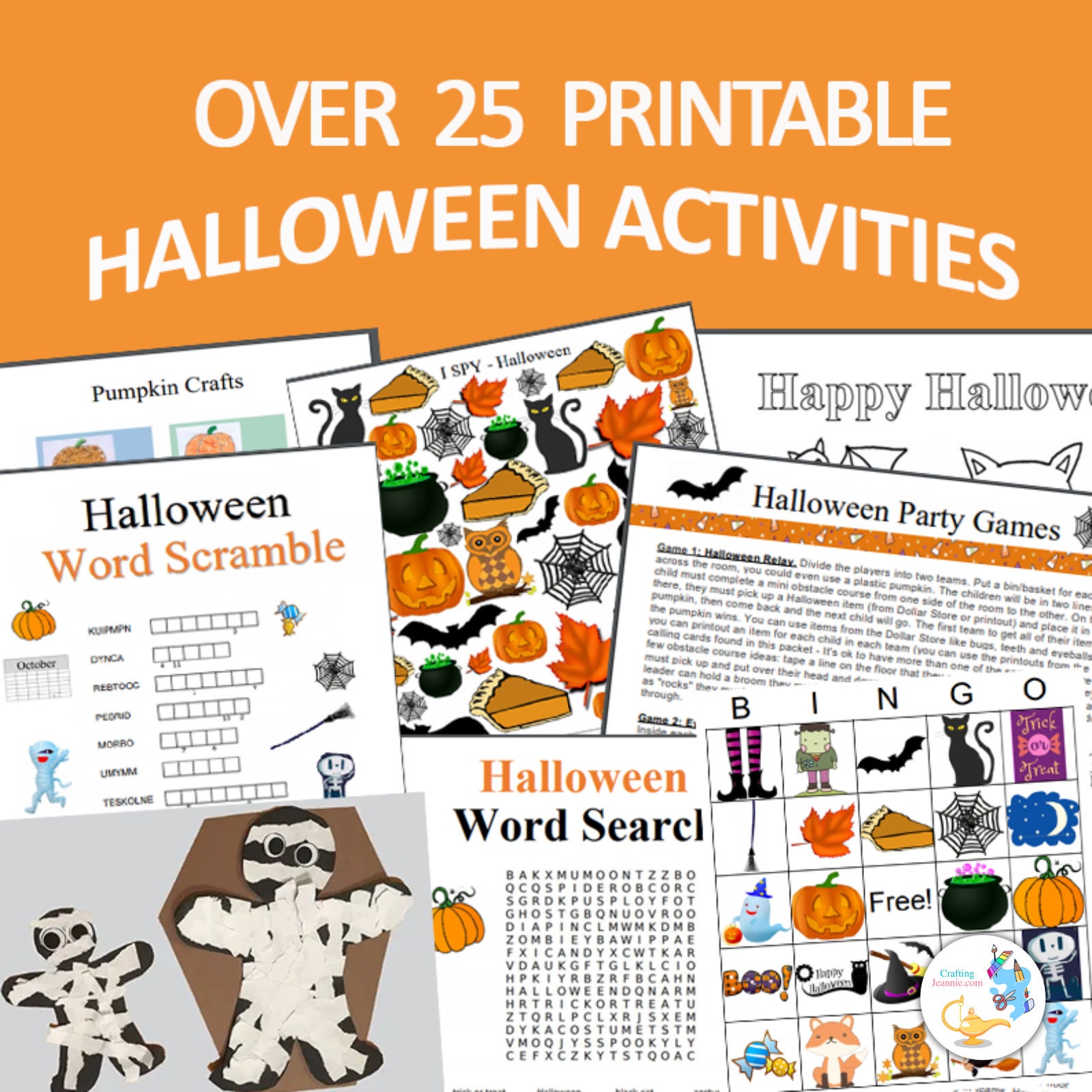 Halloween Party Pack, Halloween Games, Halloween Printables, Coloring ...